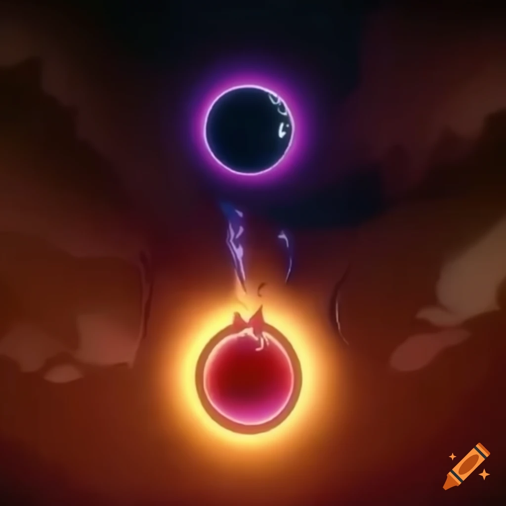 Shiny 3d dazzling eclipse anime with japanese text from the 2000s on ...