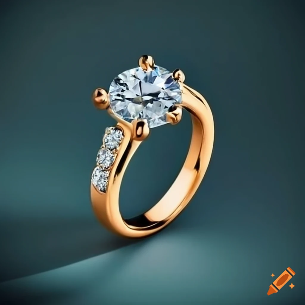 Engagement ring with a clock design on Craiyon