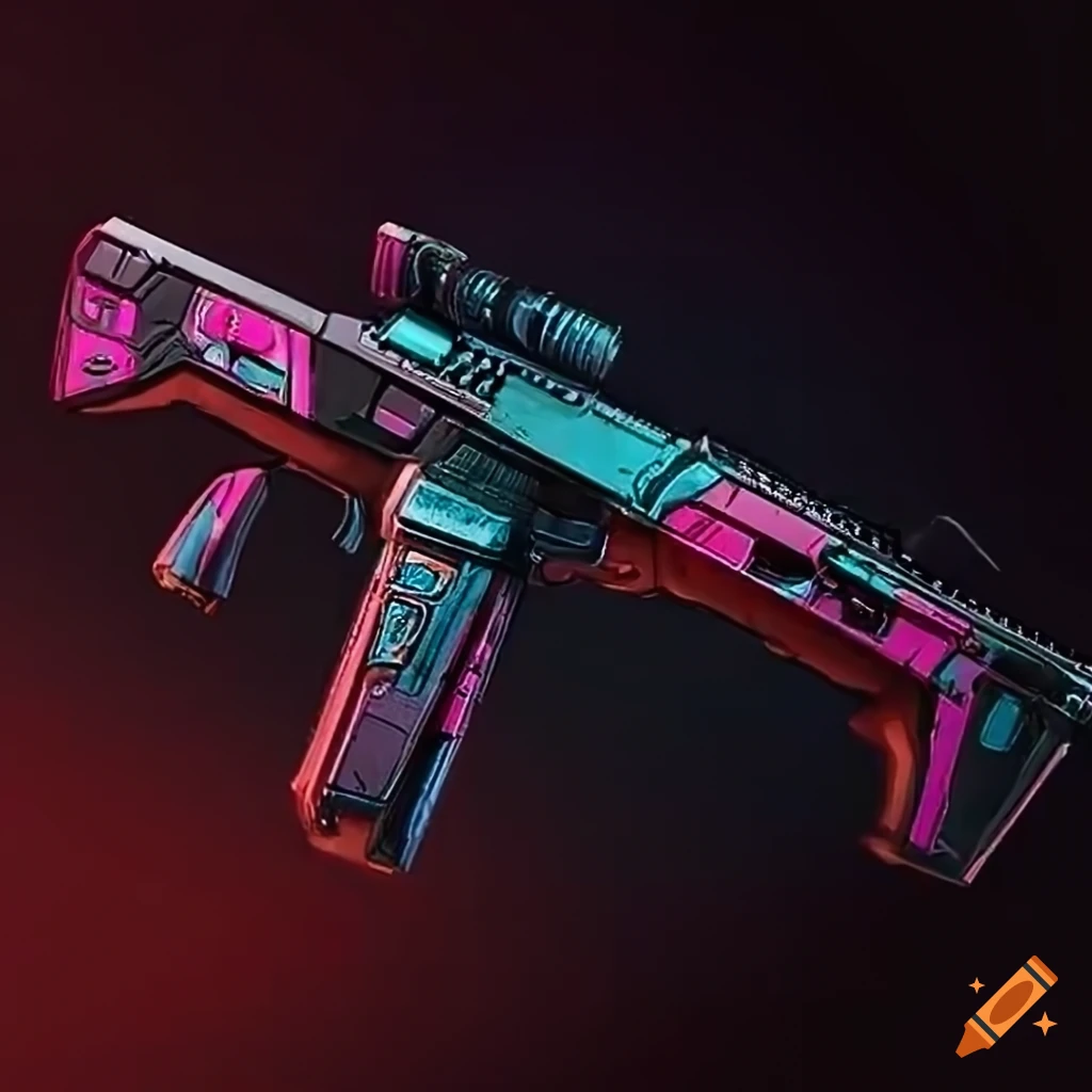 Cyberpunk rifle on Craiyon