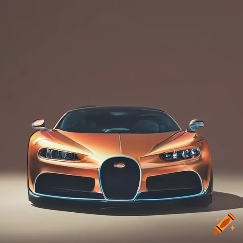 Guy driving bugatti chiron in sunny dubai on Craiyon