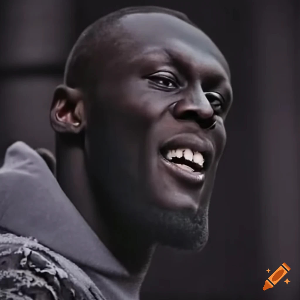 Stormzy looking sad on Craiyon