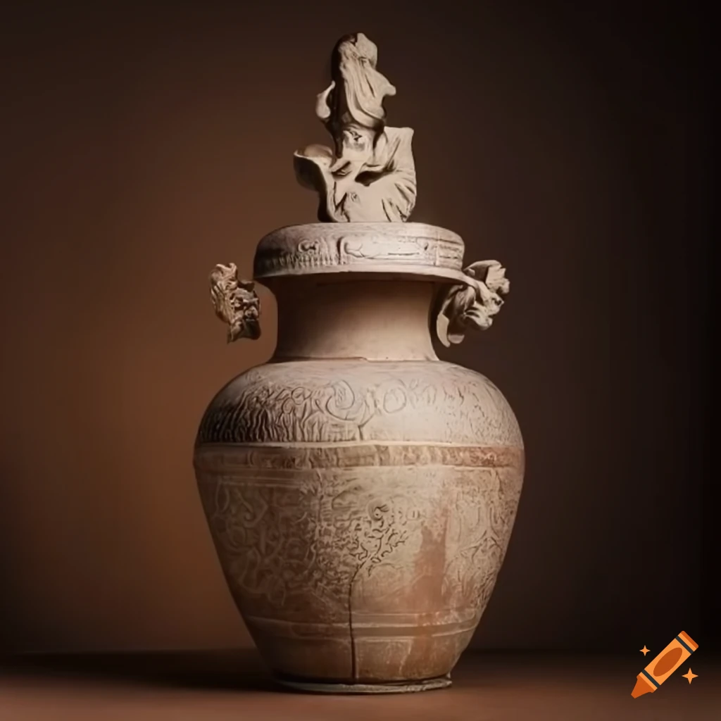 Ancient ancestral urn on Craiyon