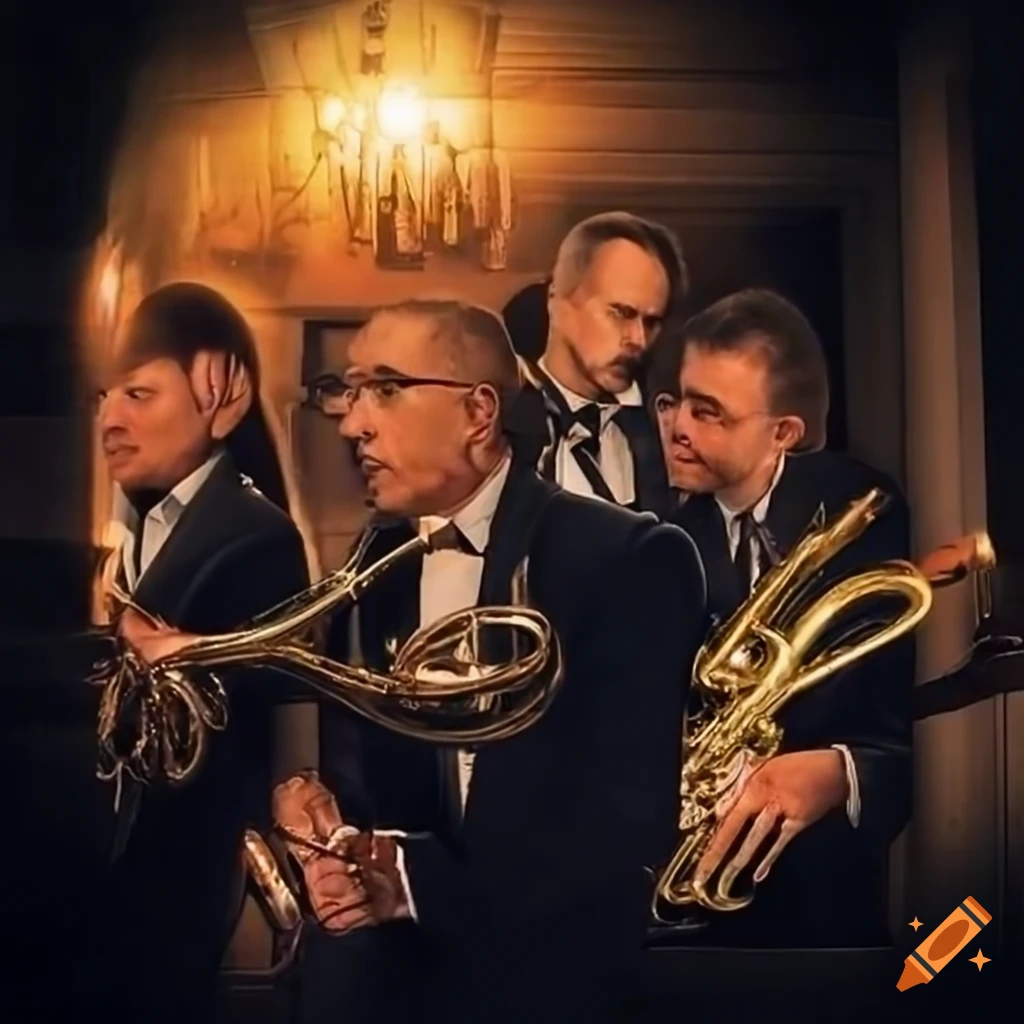 Brass quintet performing in Reno, NV on Craiyon