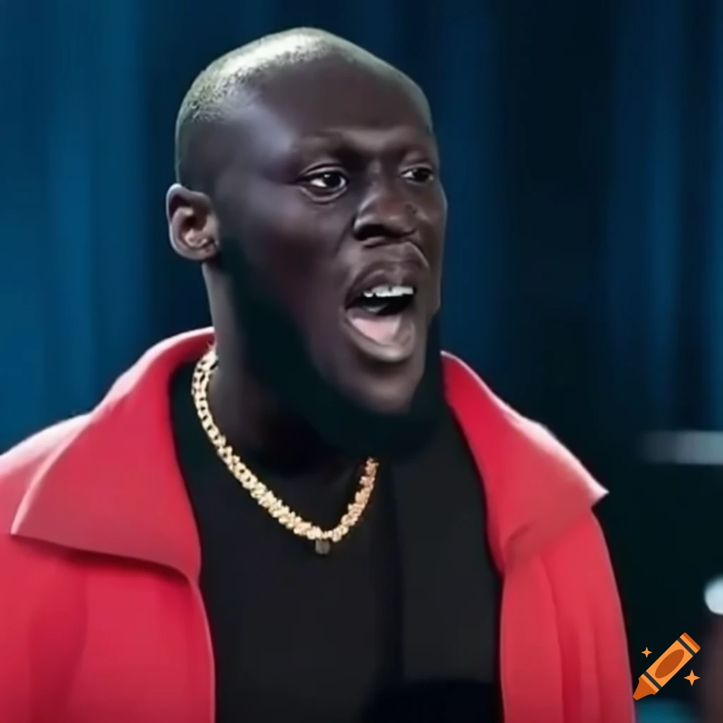 Stormzy performing live on stage on Craiyon