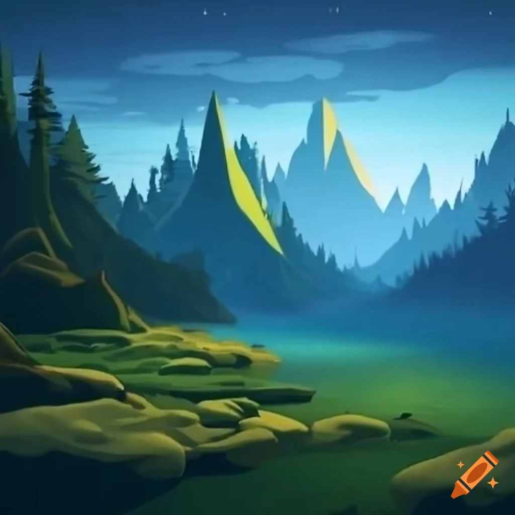 Animated landscape on Craiyon