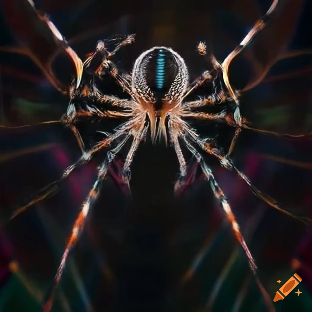 Abstract spider album art on Craiyon
