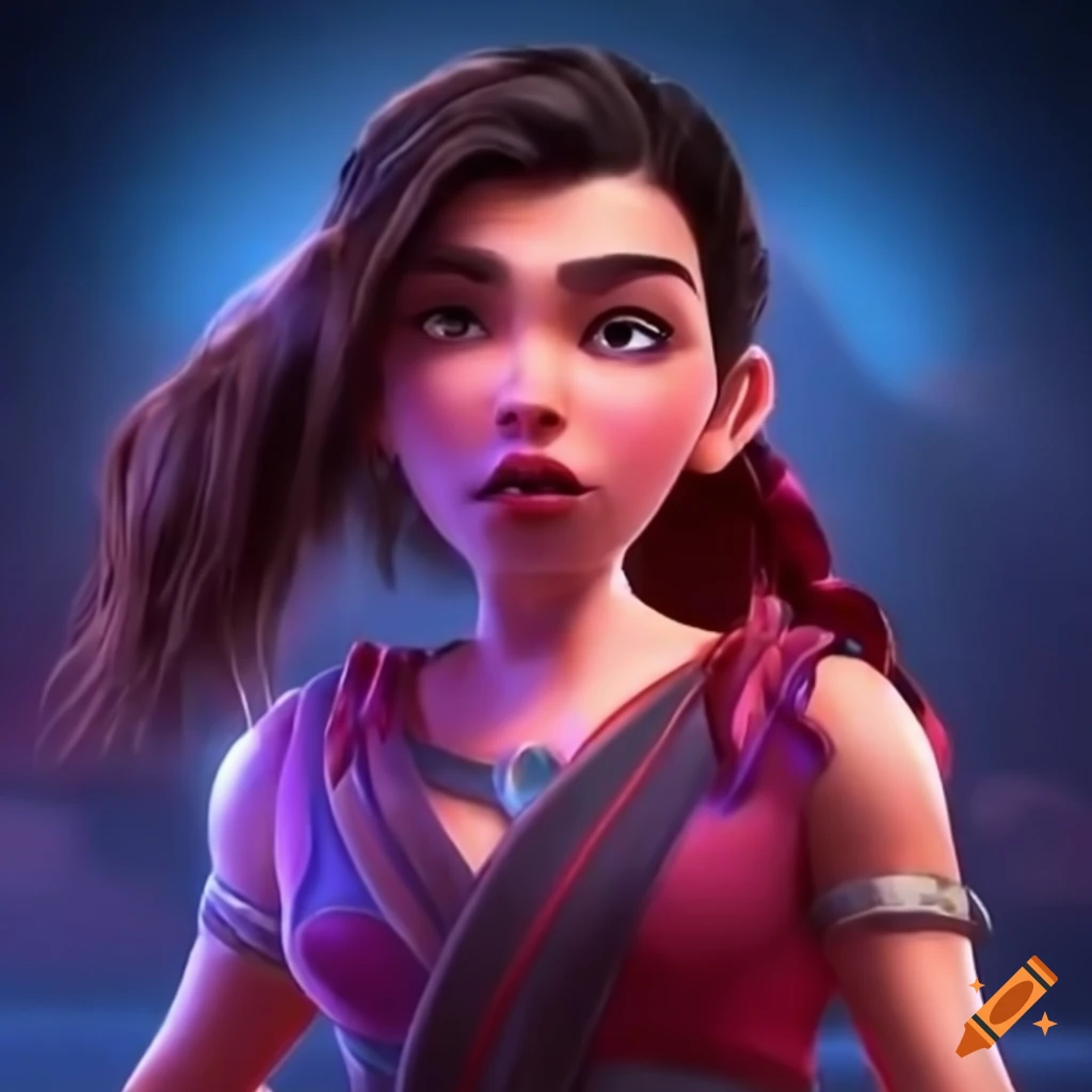 Disney martial fighter with dizzy expression and bruised face on Craiyon