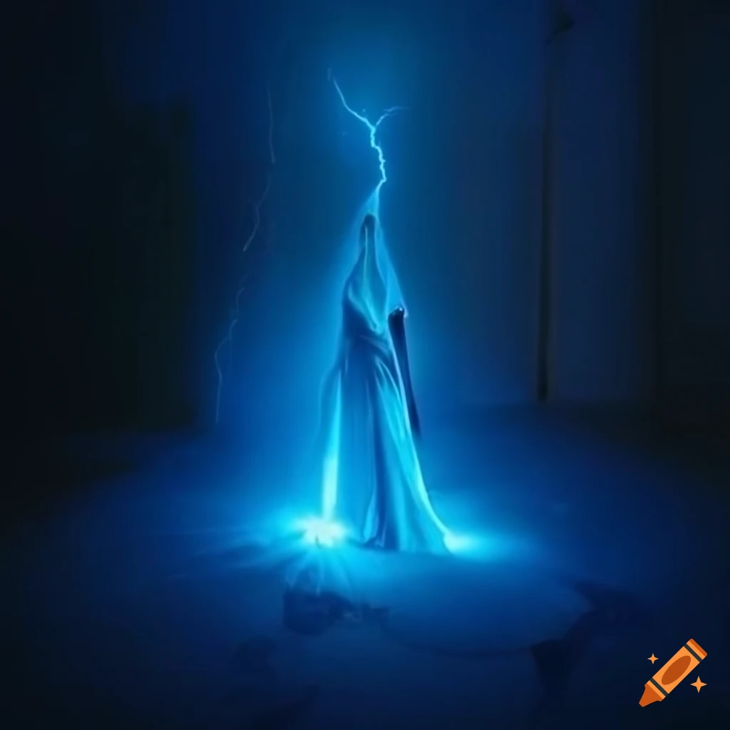 Nordic Aryan Christ with luminous levitating aura in photorealism on ...