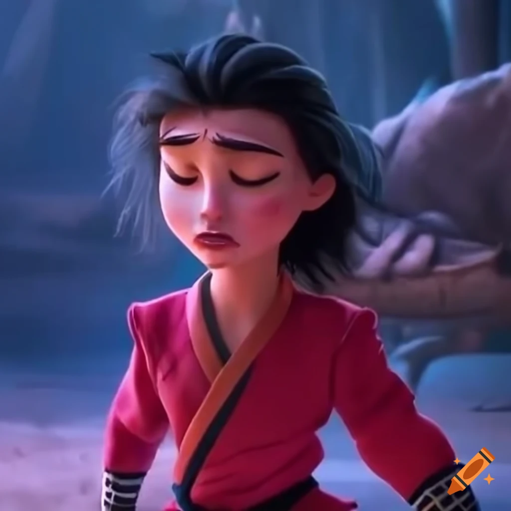 Bruised woman martial fighter dizzied and wobbling on Craiyon