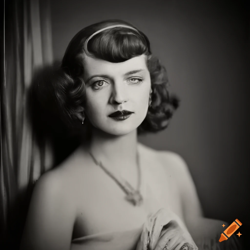 1920s woman in a dress portrait on Craiyon