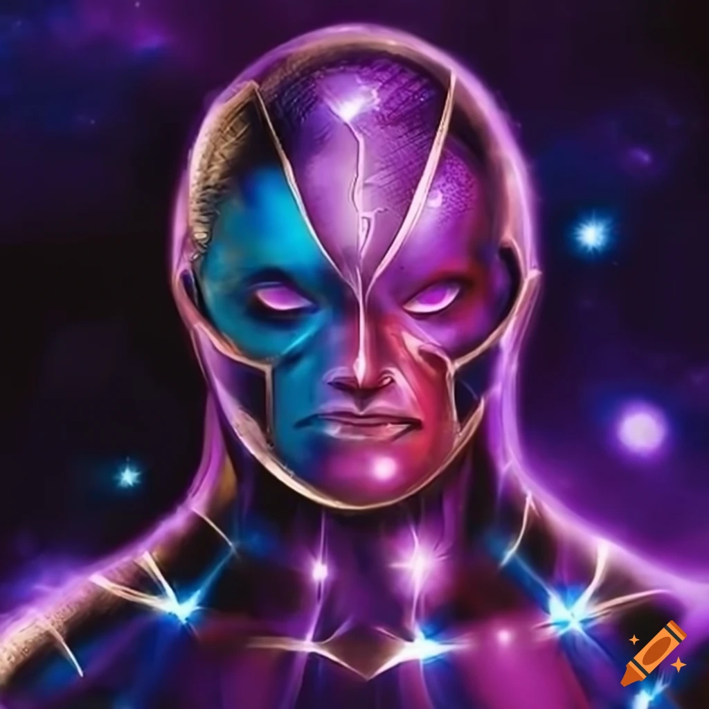 Cosmic superhero illustration on Craiyon