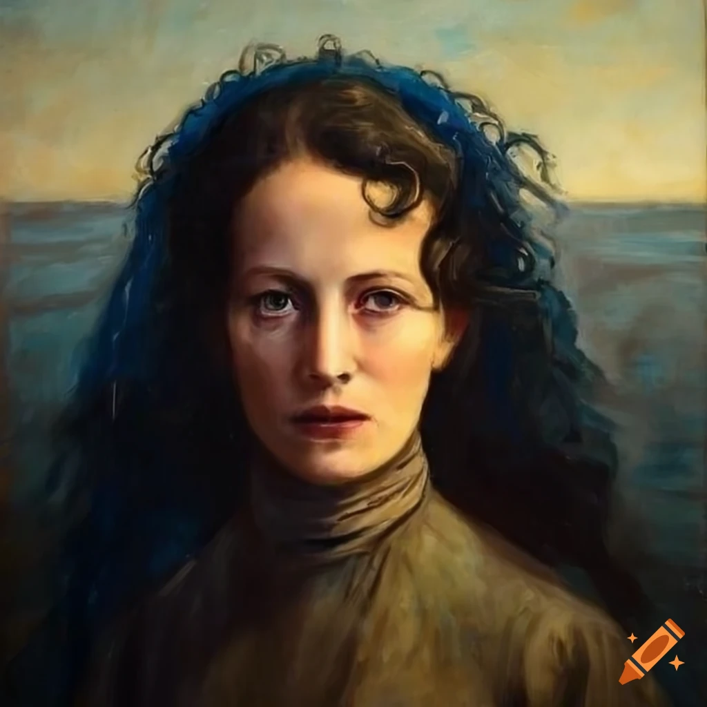 Stunning portrait of Yara Greyjoy surrounded by a peaceful sea with ...