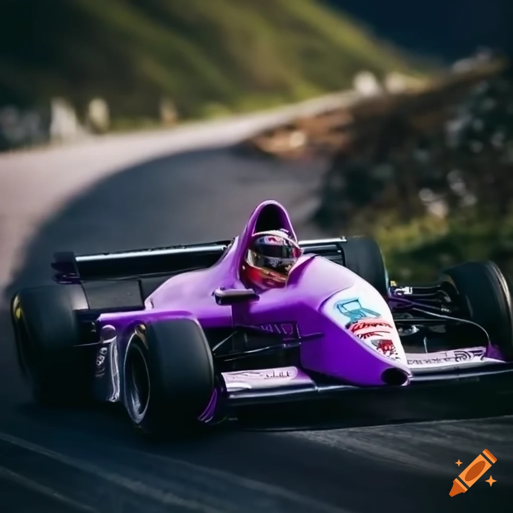 Alfa romeo minardi f1 violet car on Craiyon