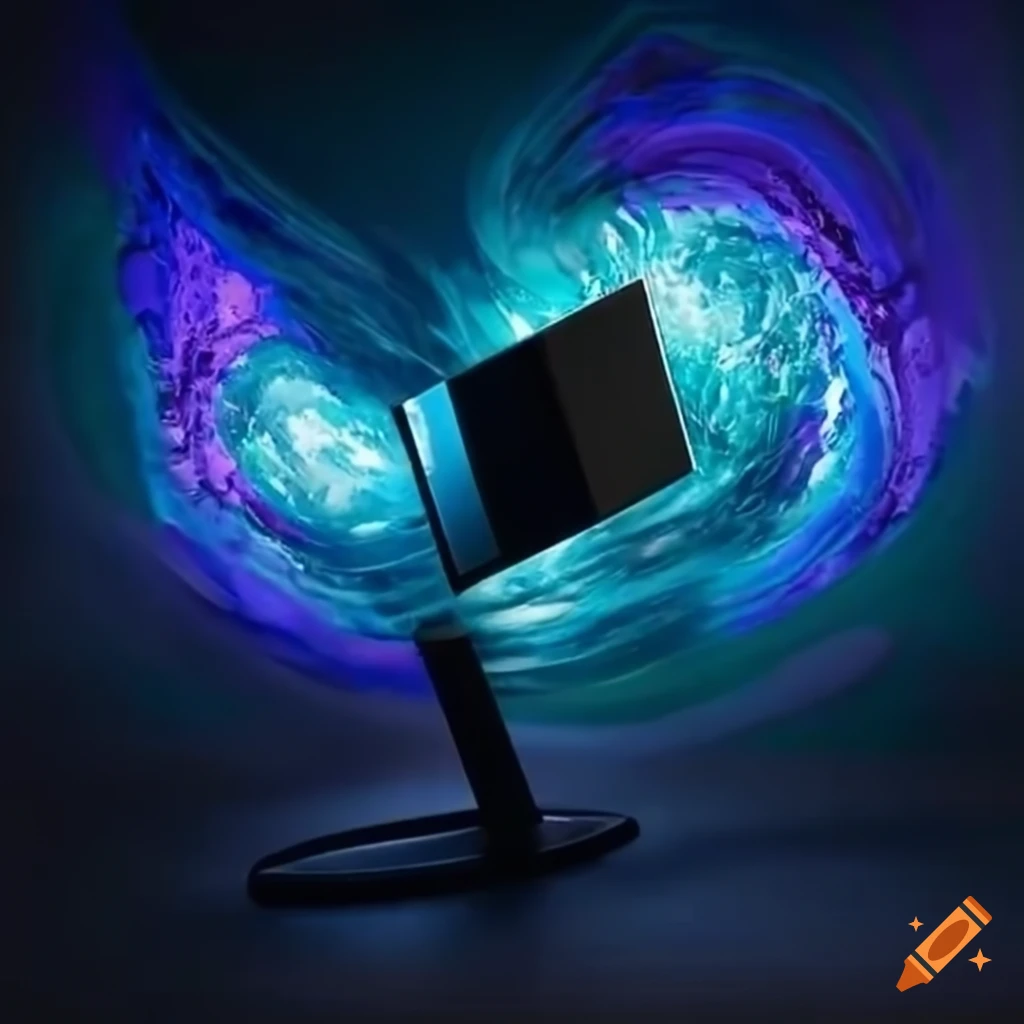 Lcd and oled monitor facing off in a battle on Craiyon