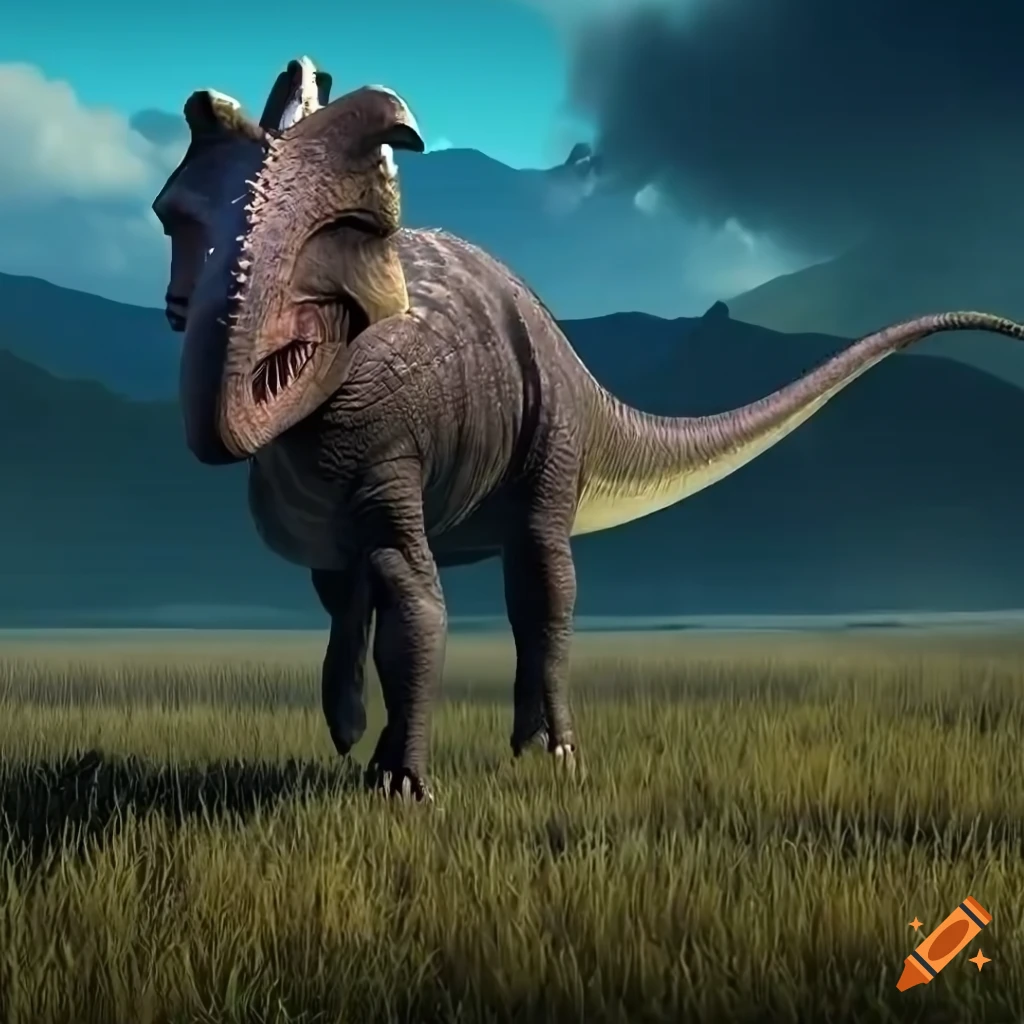 Scientifically accurate hadrosaurus dinosaur with quail-like color ...