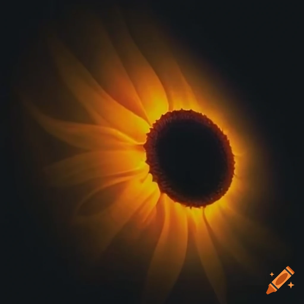 Sunflower with solar eclipse on Craiyon