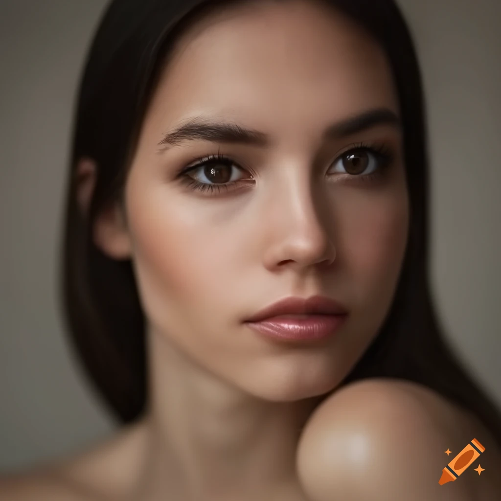 Portrait of a 25-year-old brunette woman on Craiyon