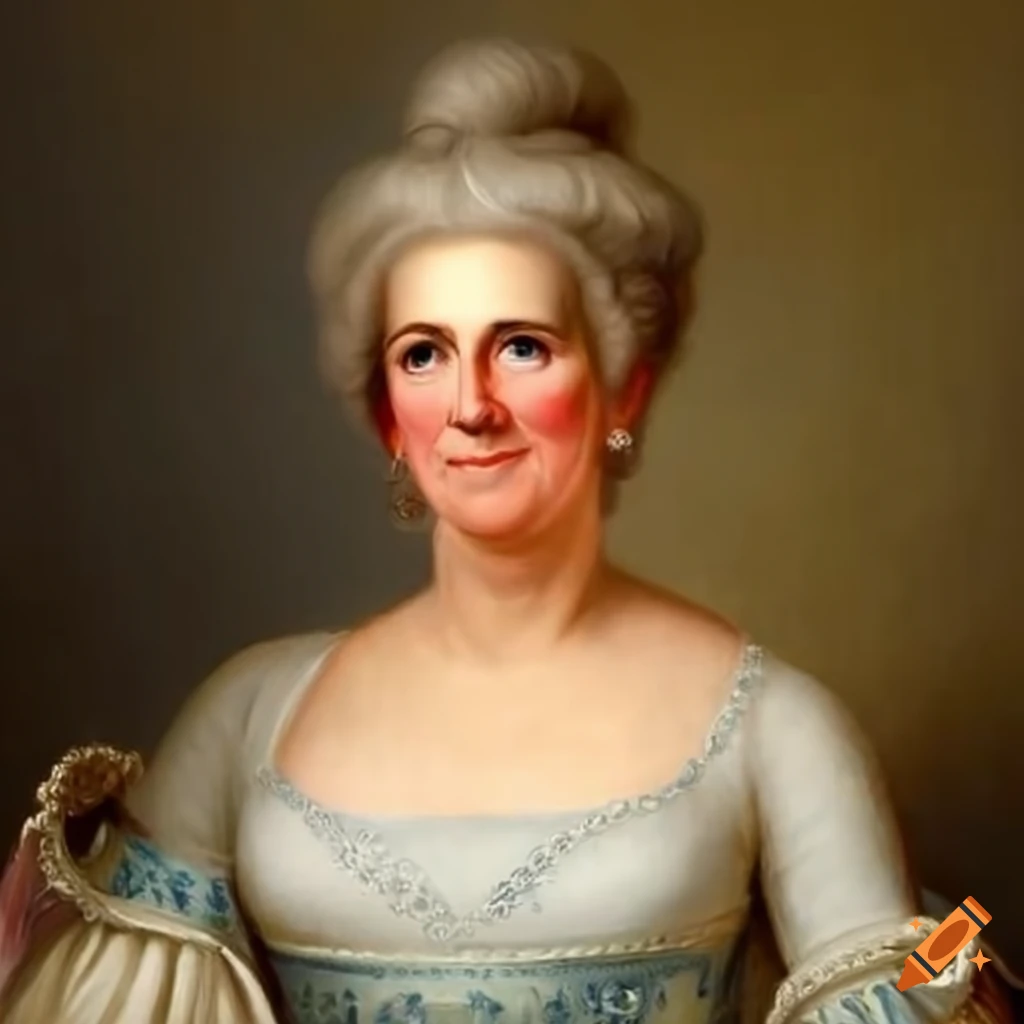 Neoclassical style painted portrait of First Lady Jill Biden on Craiyon