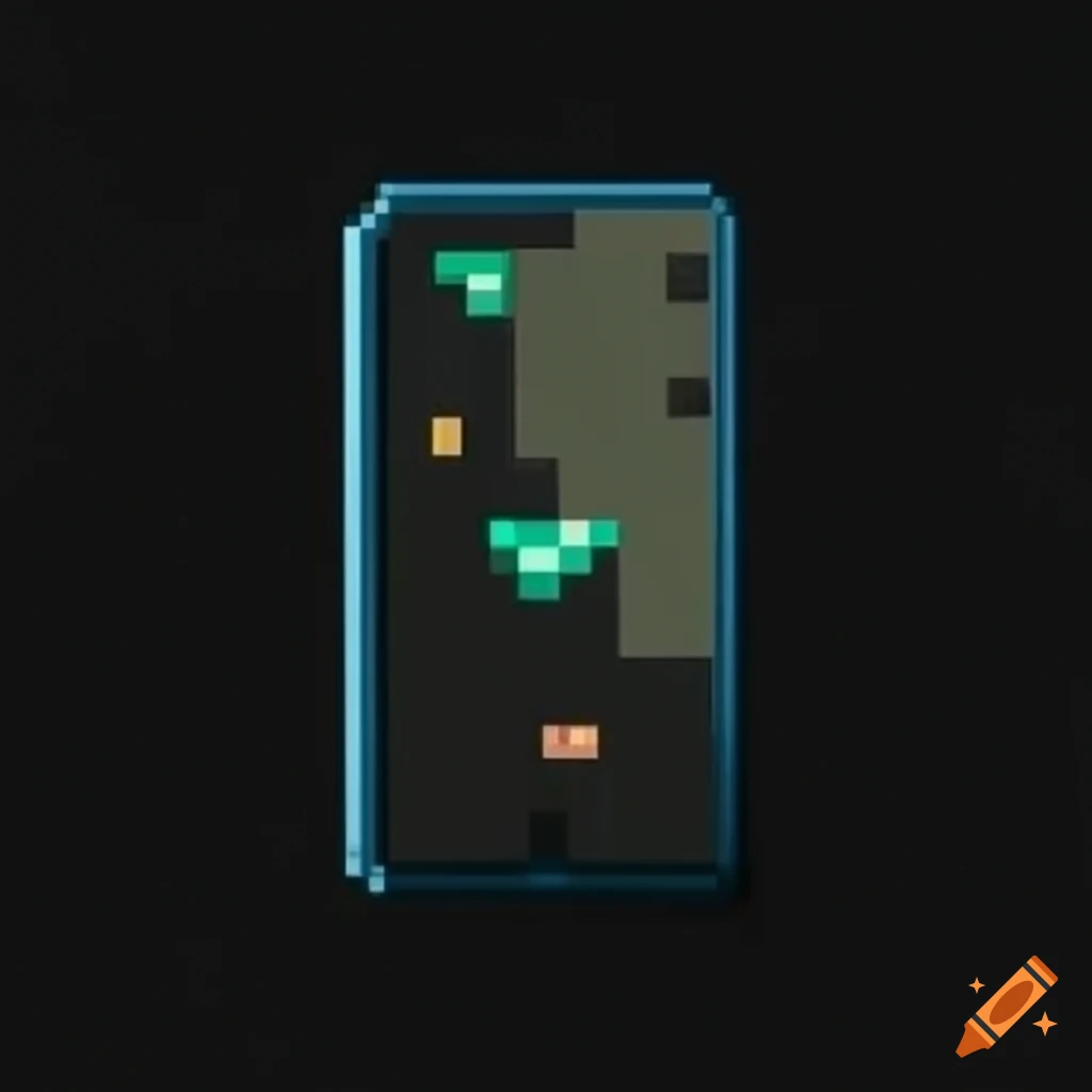 Pixelated phone game on Craiyon