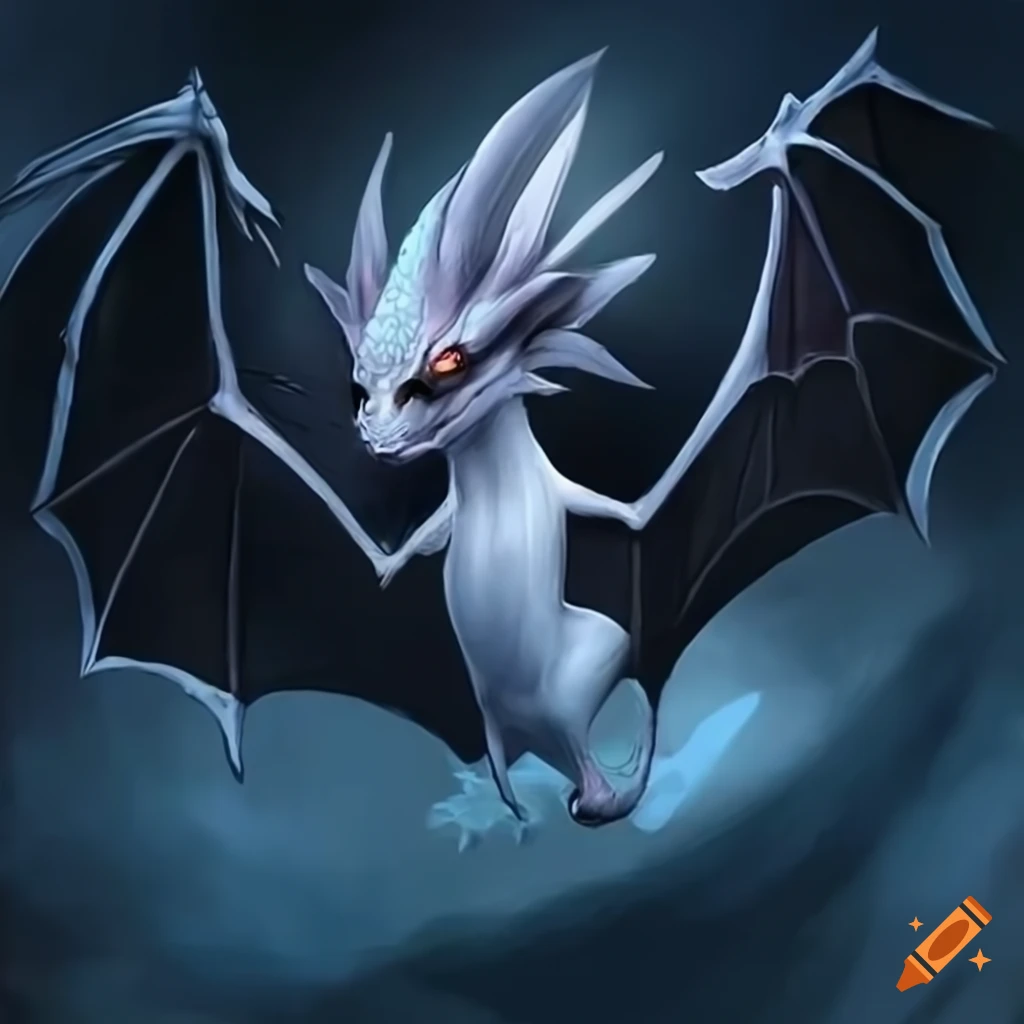 White dragon bat on Craiyon