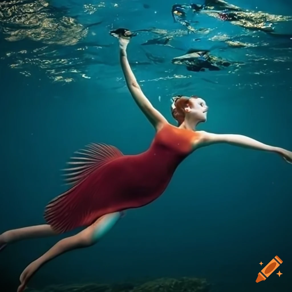 Underwater scene on Craiyon