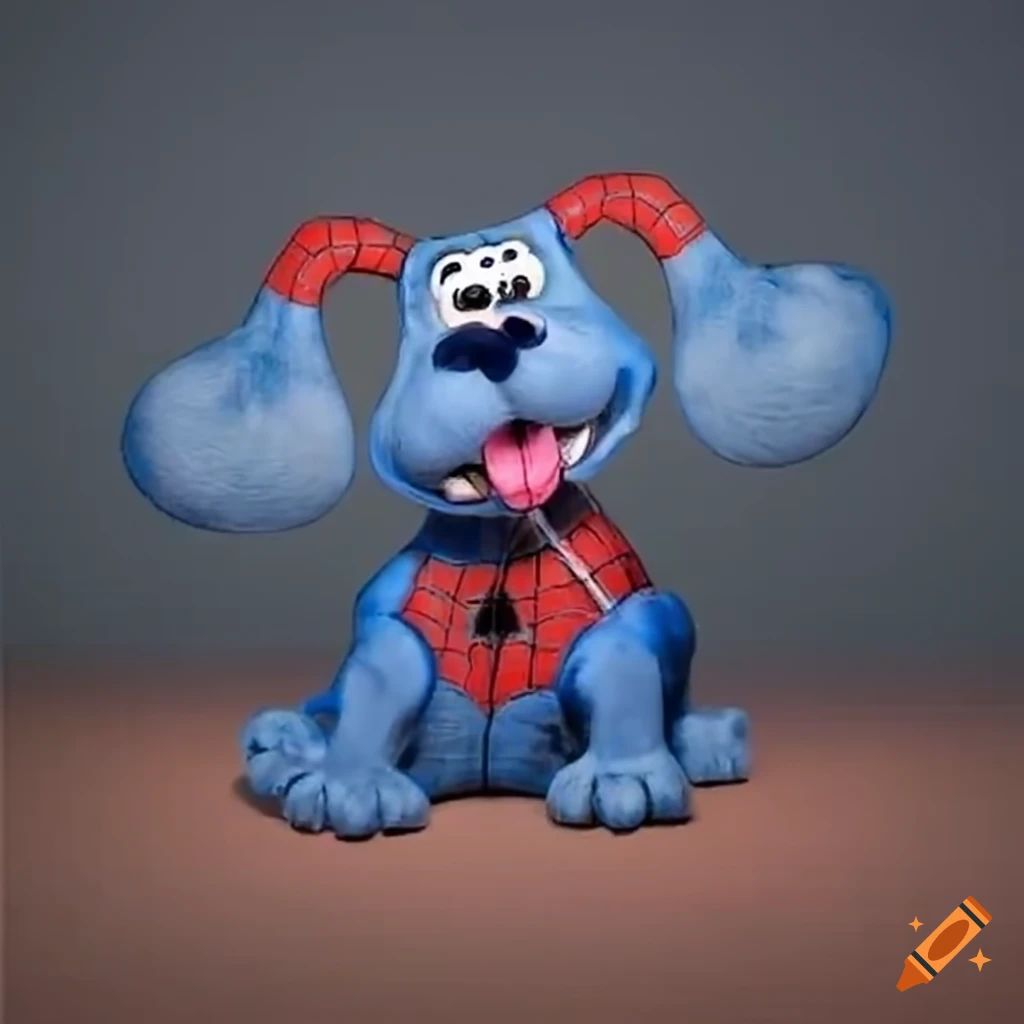 Mischievous dog dressed as spiderman on Craiyon