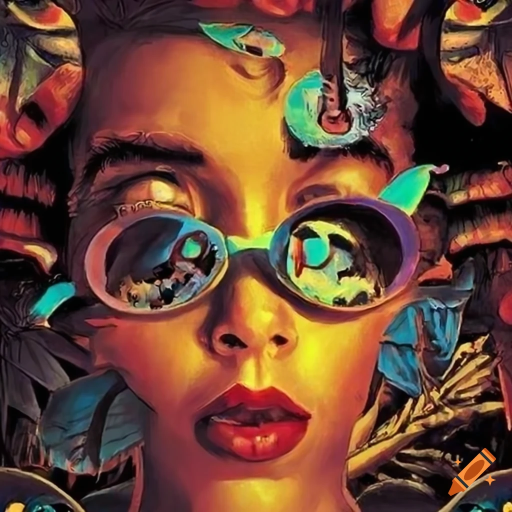 Tropical lsd, vivid vivacious details in a noir graphic novel by norman ...