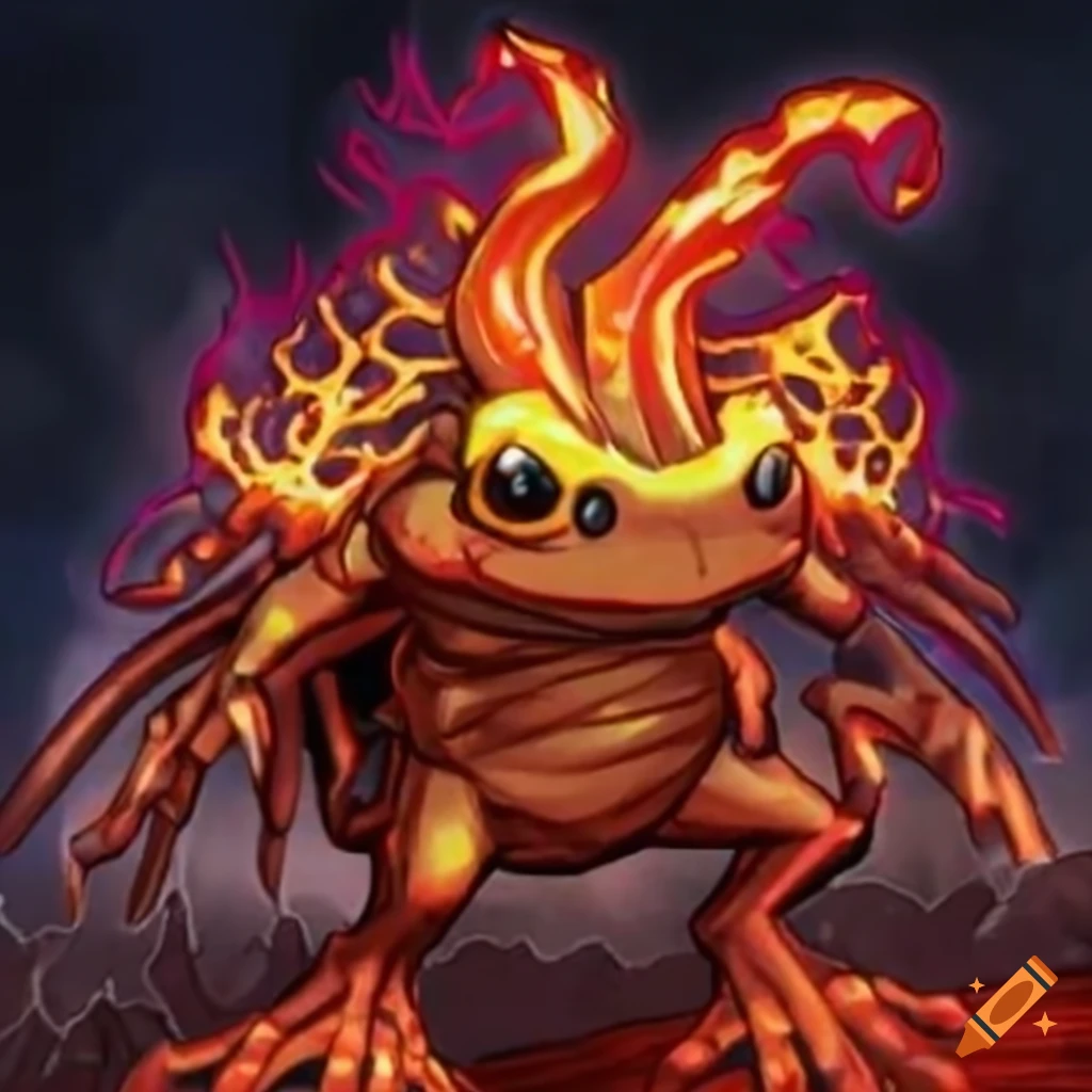 Yugioh fire frog on Craiyon