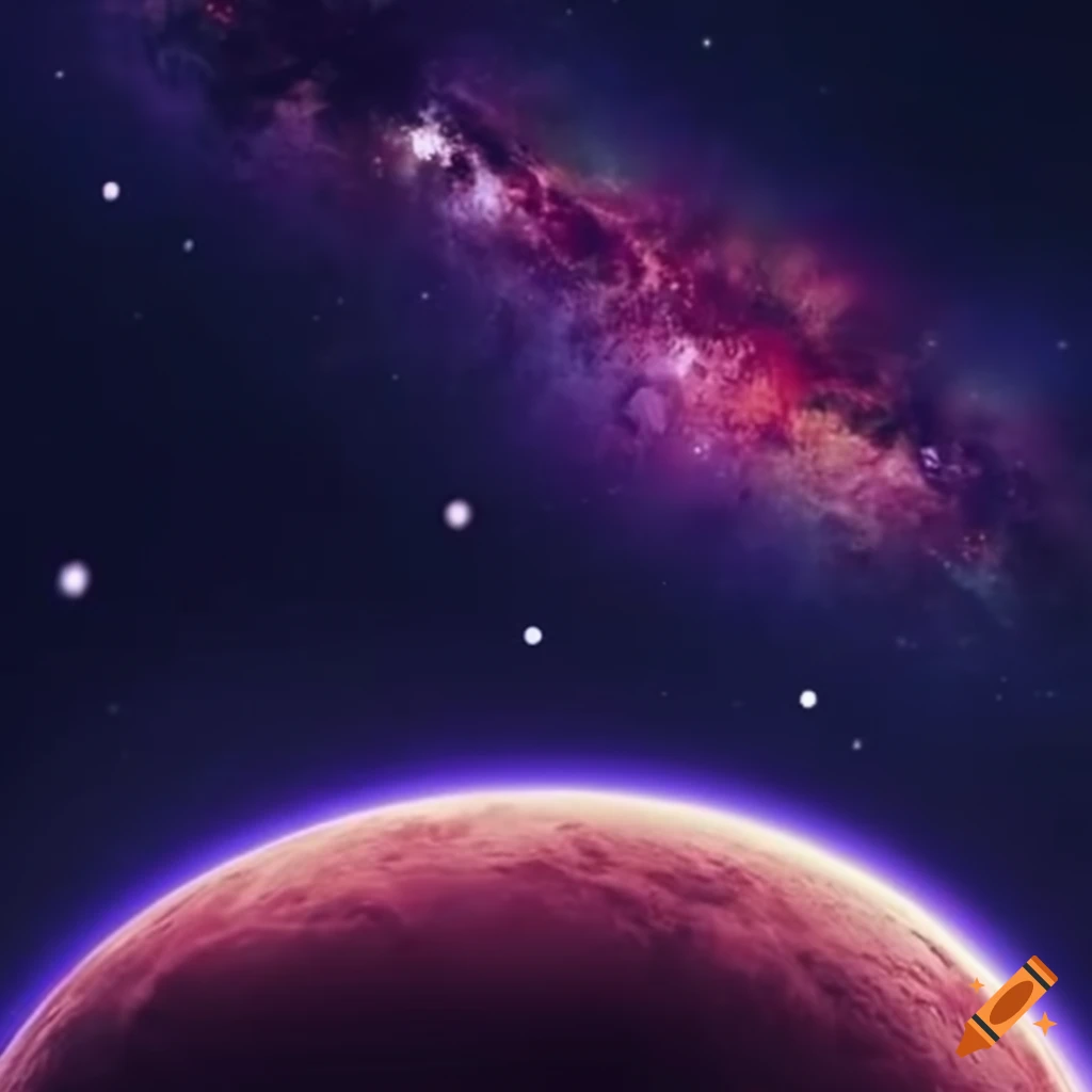 Outer space with stars and galaxies on Craiyon