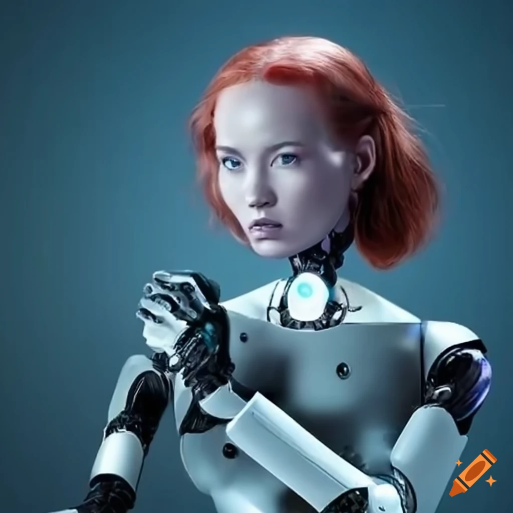 Next generation robot with female features on Craiyon