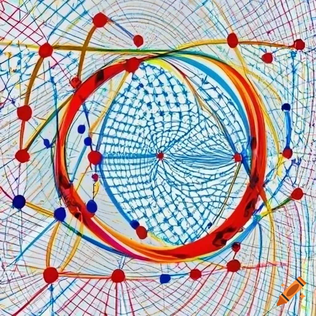 Illustration representing the present moment using mathematical and ...