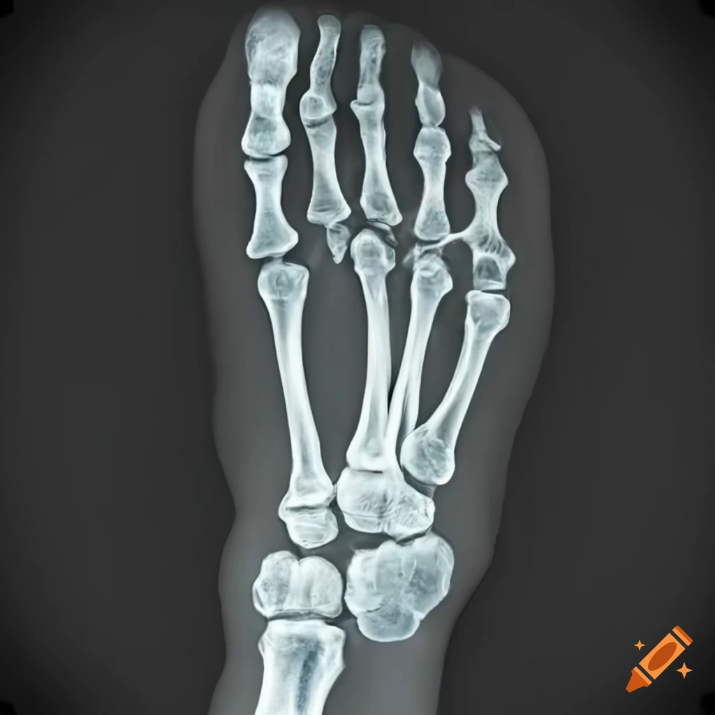 Foot x-ray on Craiyon