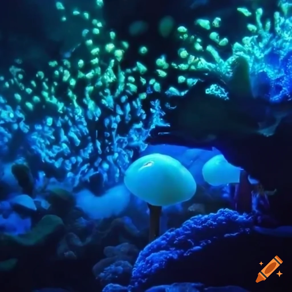 Underwater tapestry of vibrant fish, coral, and mythical creatures with ...