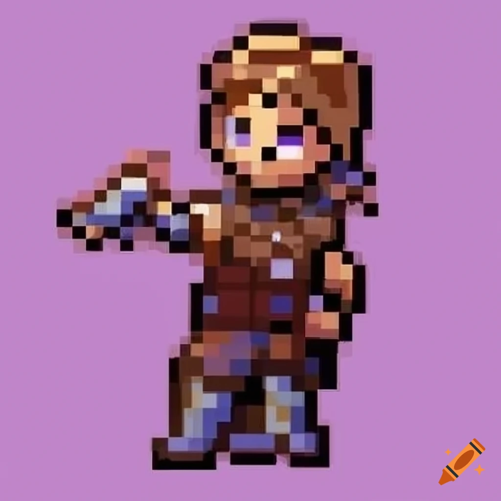 Cute 8-bit rpg hero sprite on Craiyon