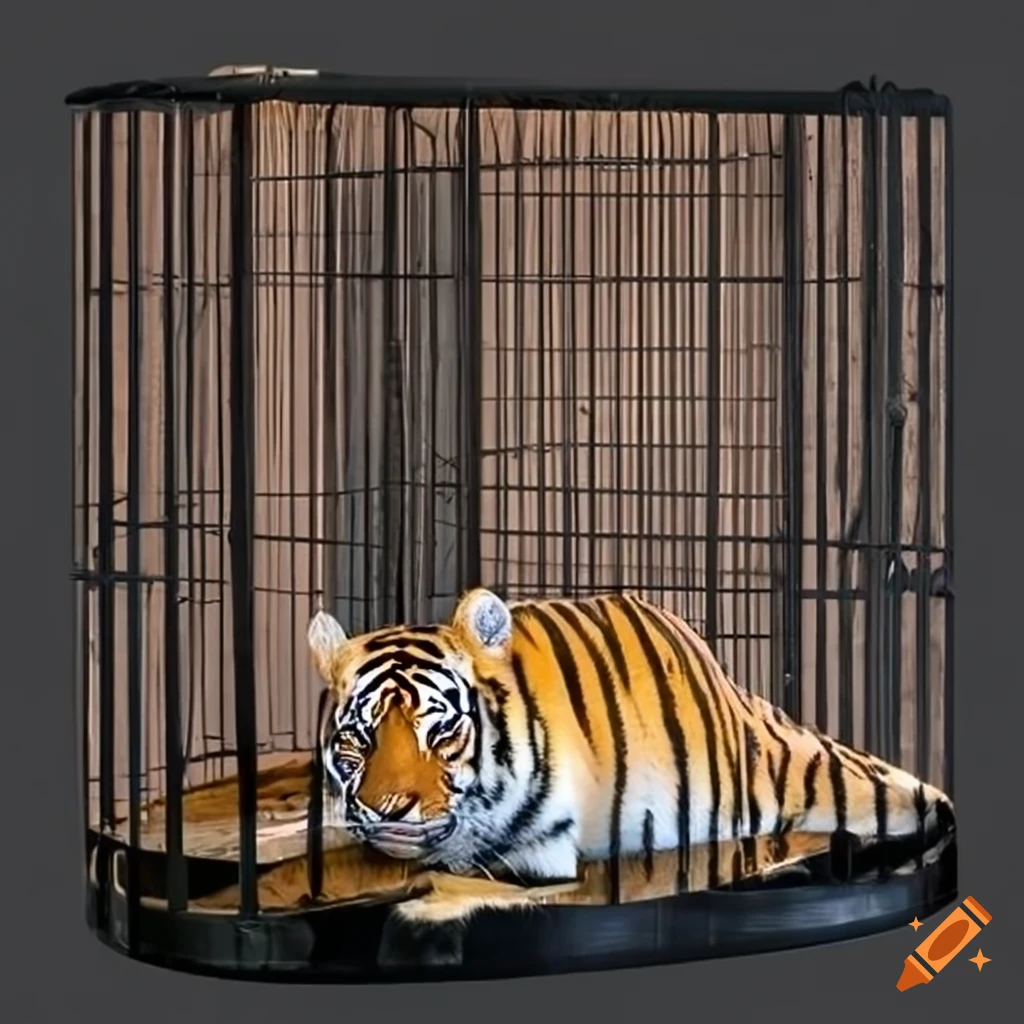 Child bed with tiger cage design on Craiyon