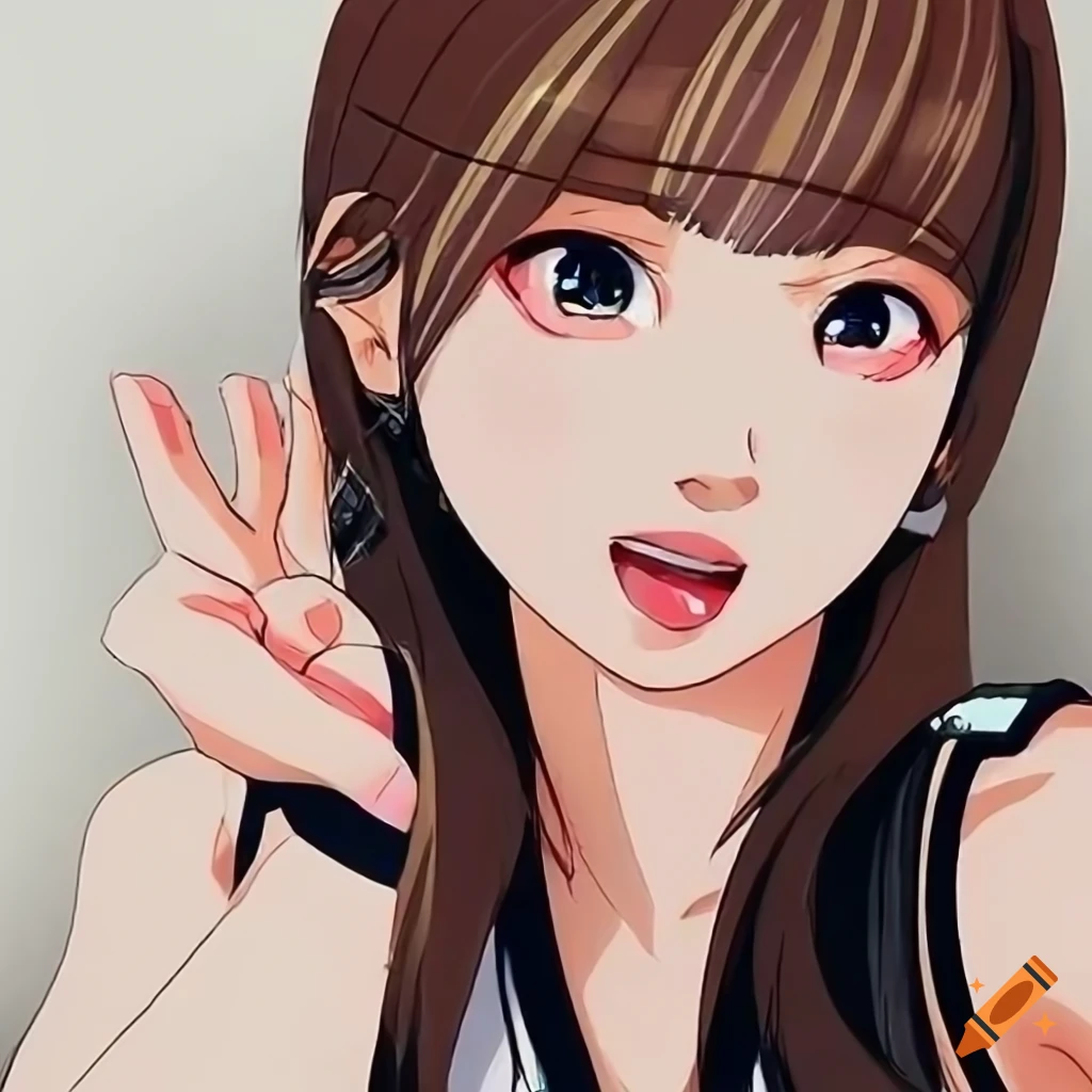 K-pop idol Chuu styled as Tifa Lockhart in anime on Craiyon
