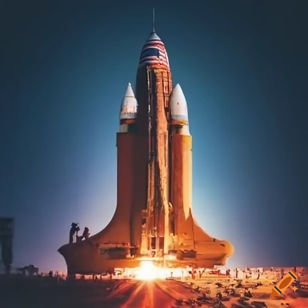 Aerial view of historic nasa mission control during a mission on Craiyon