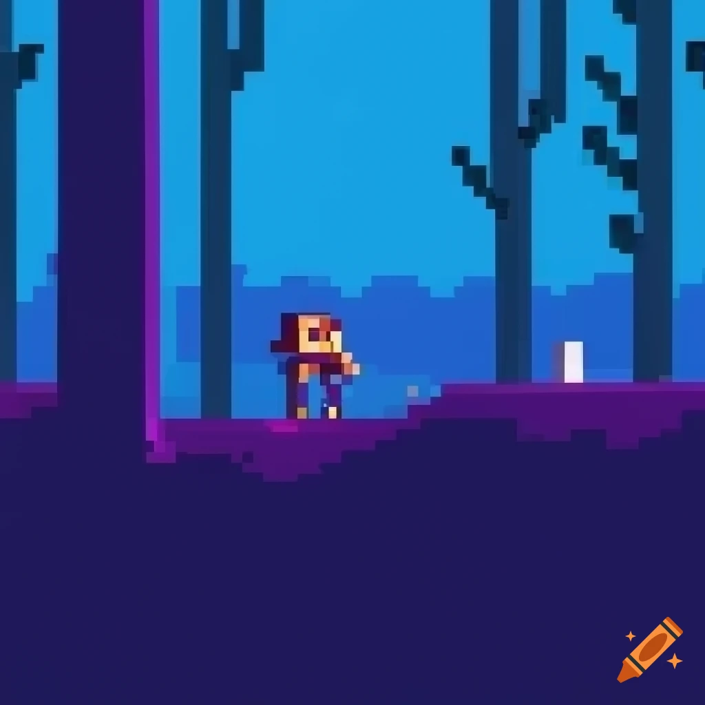 2d pixel art background on Craiyon