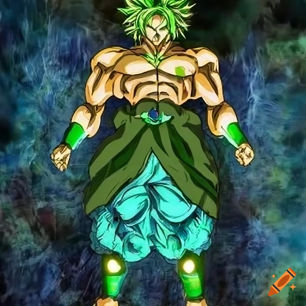 Thermal vision artwork of broly on Craiyon