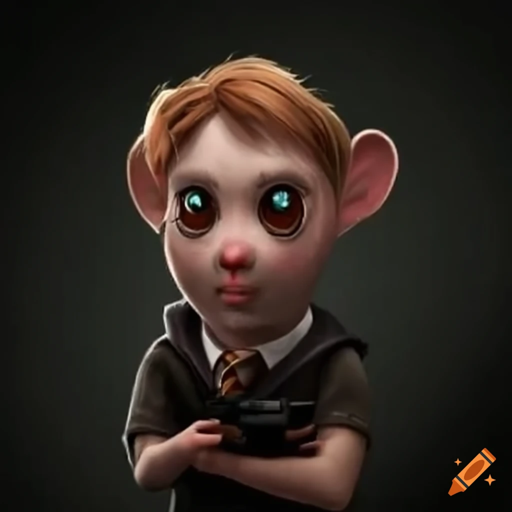 Rat playing video games in a magical world on Craiyon