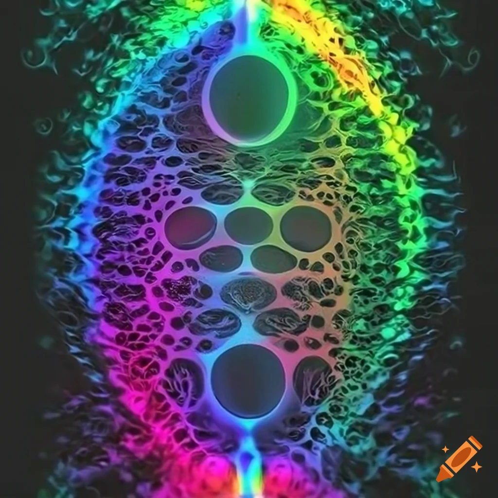 Rainbow ripple phone wallpaper in black color on Craiyon