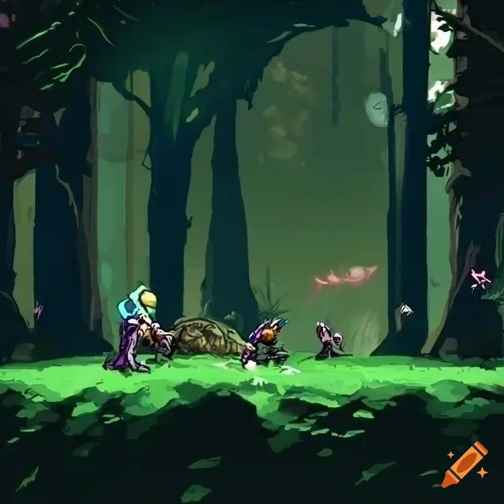 Metroidvania game background for insect characters on Craiyon