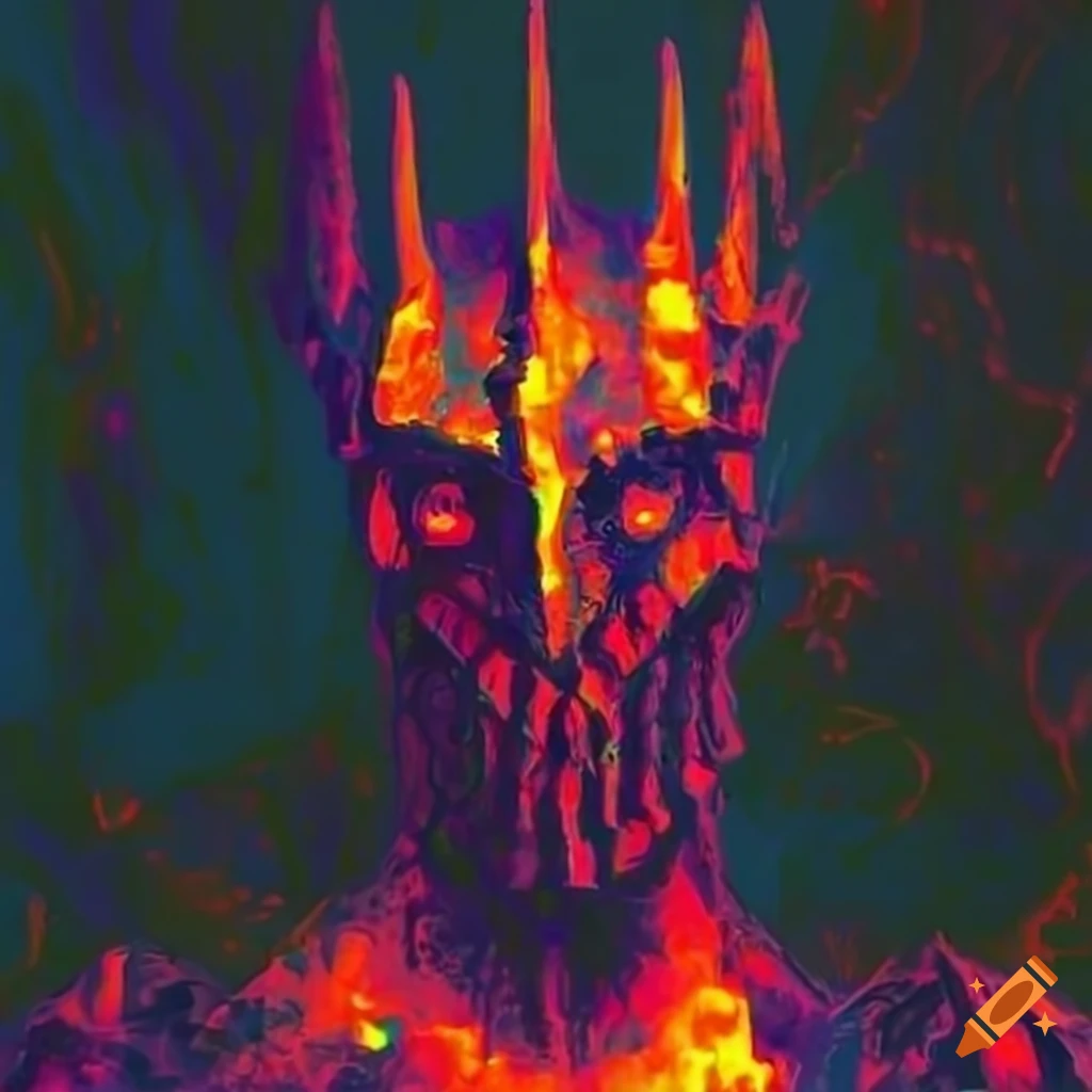 Thermal vision art of sauron on Craiyon