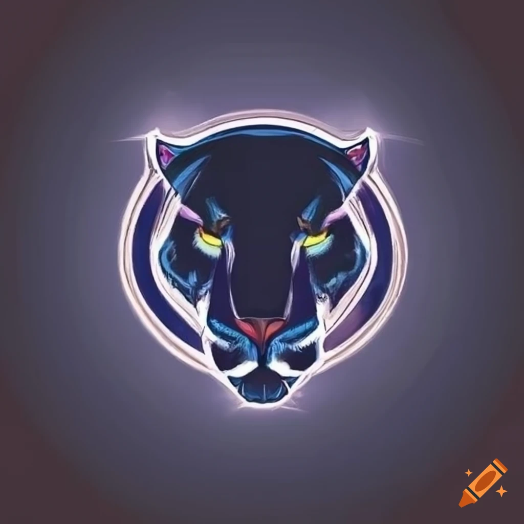 Panther logo drawn with simple pencil strokes on Craiyon