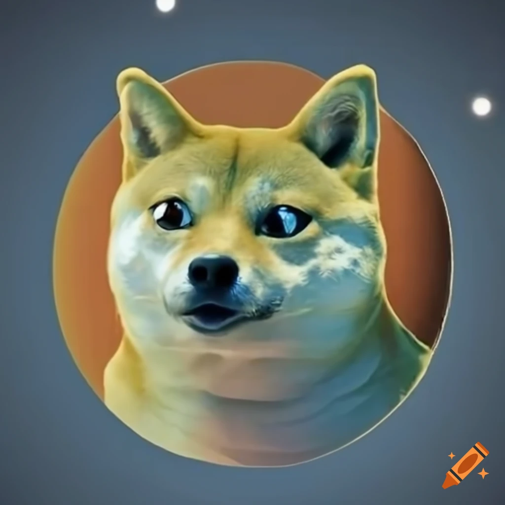 Doge meme with the moon in the background on Craiyon