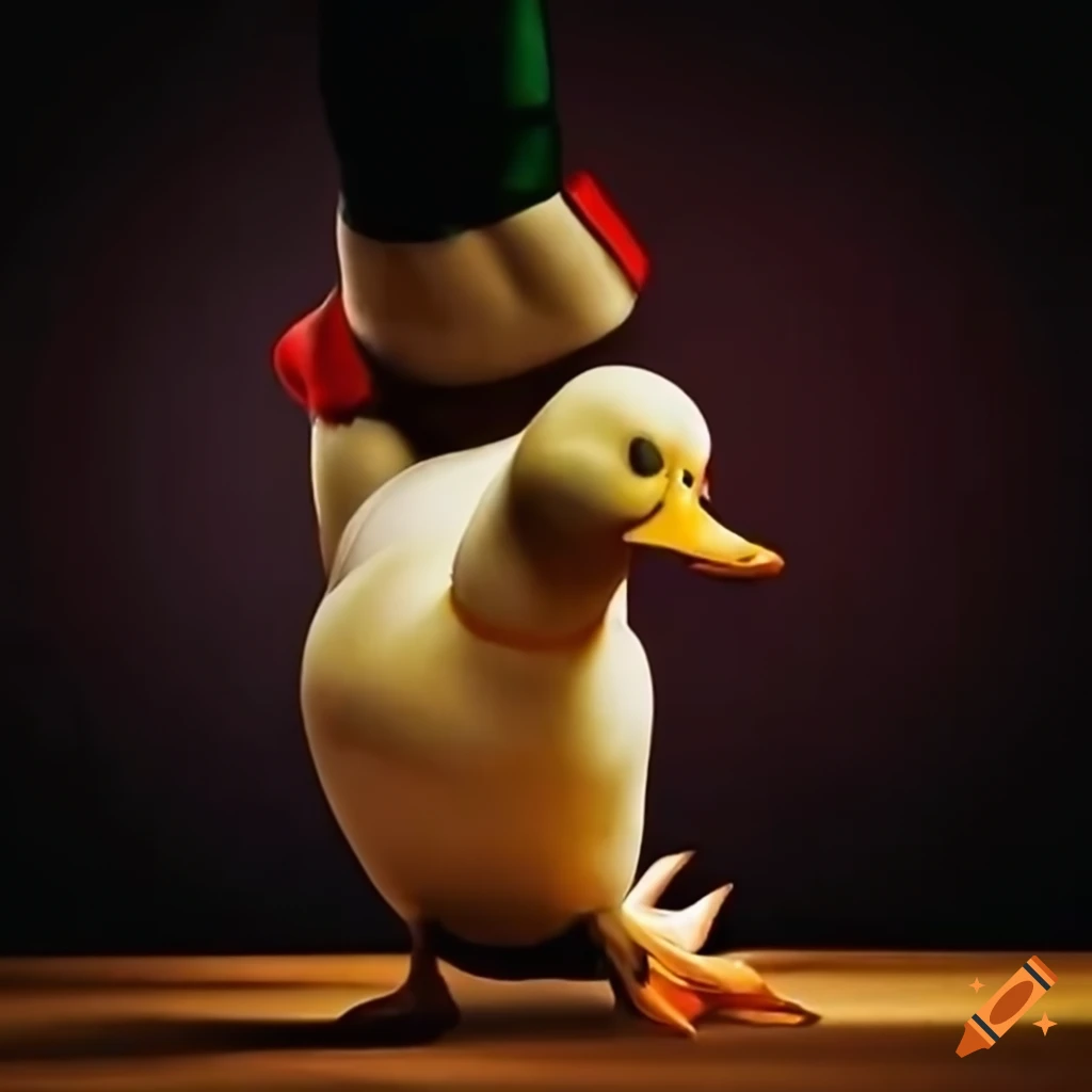 Ducks in a boxing match on Craiyon