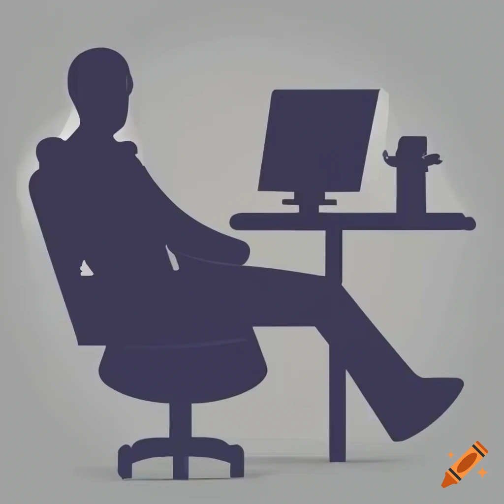 Office worker silhouette icon on Craiyon