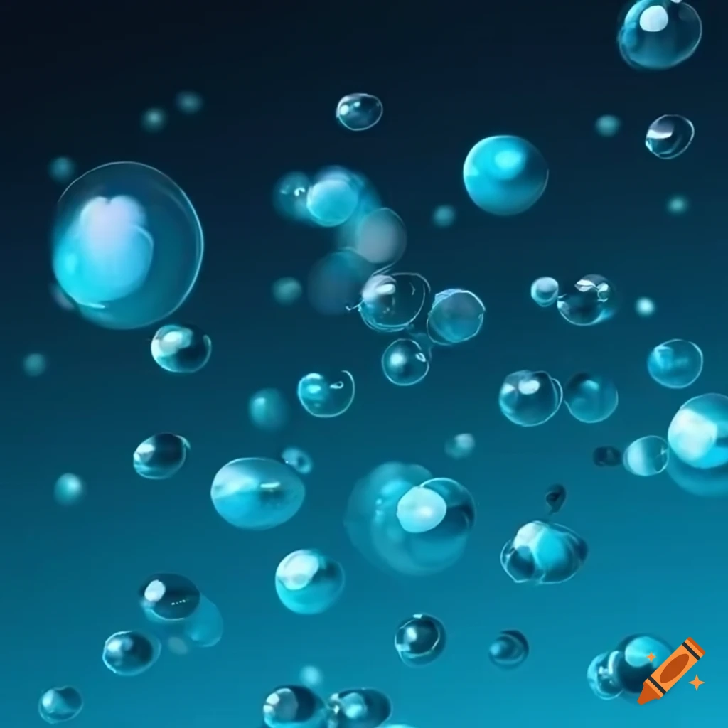 Randomly distributed bubbles of different sizes on Craiyon