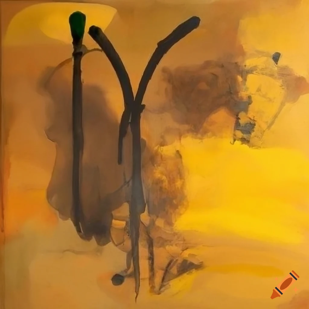 Close-up of reuben nakian's award-winning painting with adinkra symbols ...