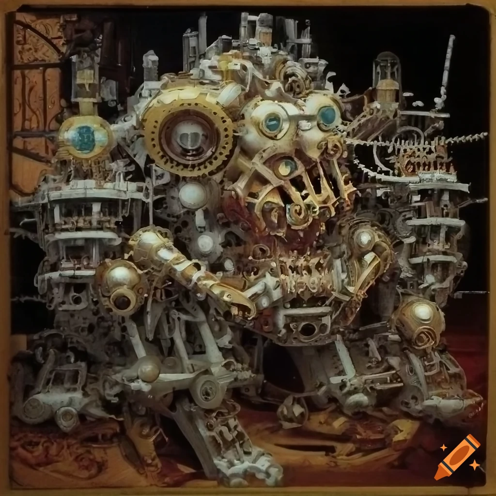Art by patrick woodroffe: mechanical monstrosity on Craiyon